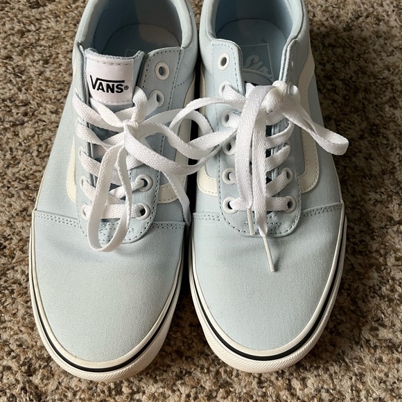 Vans | Shoes | Vans Sky Blue Canvas Shoes | Poshmark